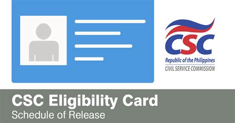 Civil Service Exam PH Schedule Of Release Of The CSC Eligibility Card For CSE PPT And FOE
