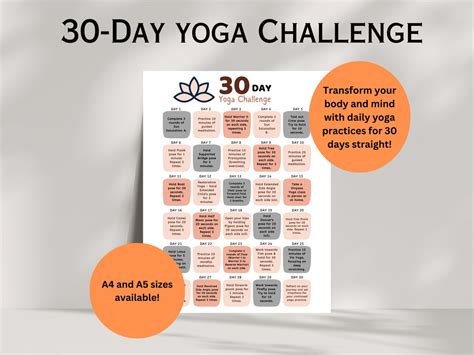 30 Day Yoga Challenge Fitness Challenge Vinyasa Yoga Challenge
