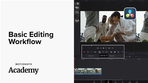 basic editing workflow — davinci resolve lesson 09 — motionvfx academy