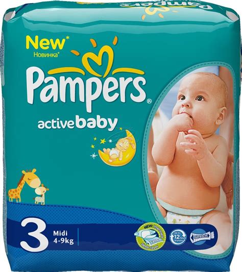 Подгузники детские Pampers Active Baby Midi 3 124 шт. купить | ELMIR ...