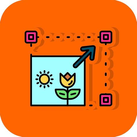 resizing filled orange background icon 41745846 vector art at vecteezy