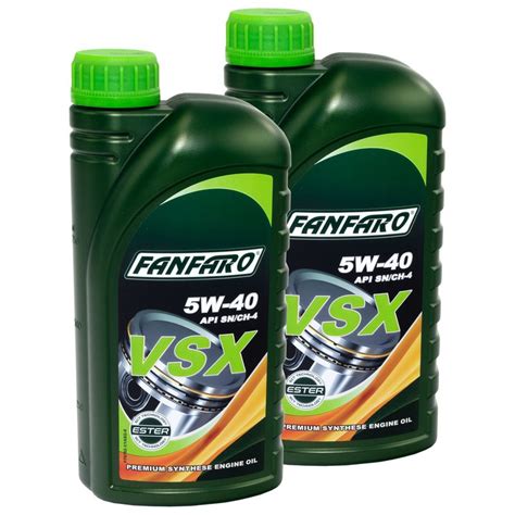 Engine oil FANFARO VSX 5W-40 API SN SM CF 2 liters order online, 8,45