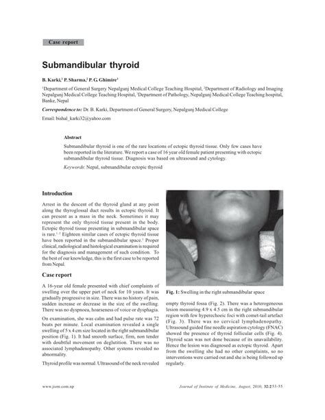 Pdf Submandibular Thyroid