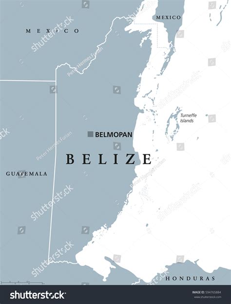 Belize Map Belmopan Belizes Capital Belmopán Seats Right On The