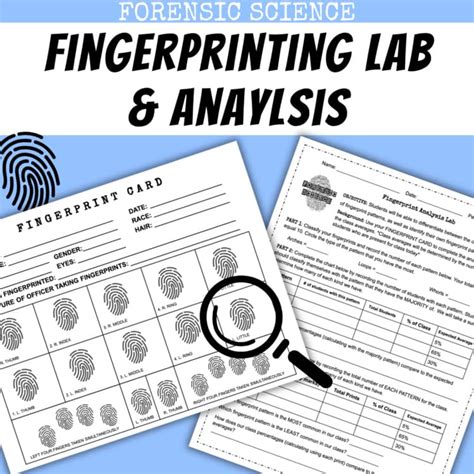 Fingerprinting Lab And Analysis Forensic Science Activity By Mrs Wood