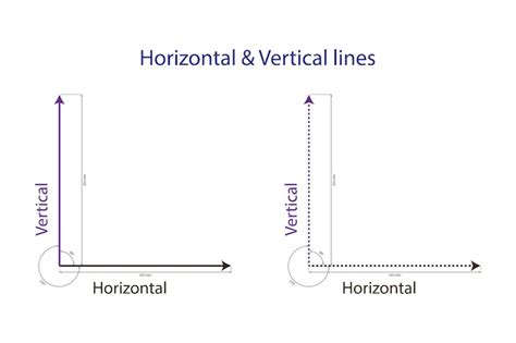 Definição De Linhas Horizontais E Verticais Vetor Premium