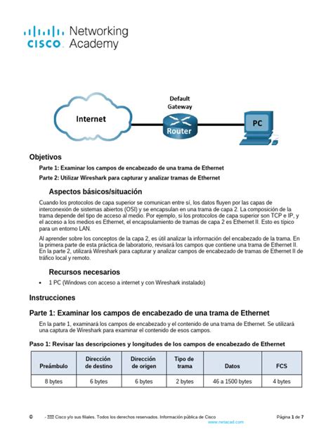 7 1 6 lab use wireshark to examine ethernet frames v004 pdf ip
