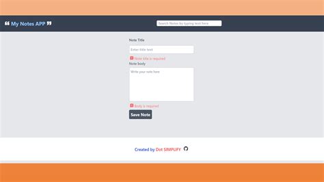Github Dotsimplifynotes App With Javascript