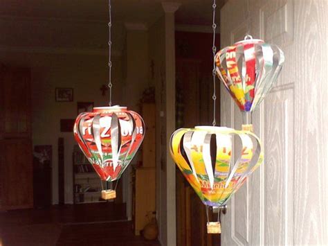X Large Large Medium And Small Recycled Aluminum Can Hot Air Balloon