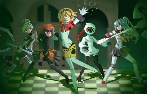 aegis labrys metis sophia and unit 024 persona and 5 more drawn