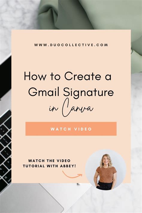how to design a custom gmail signature using canva video tutorial artofit