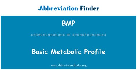 BMP Stands For Basic Metabolic Profile Abbreviation Finder
