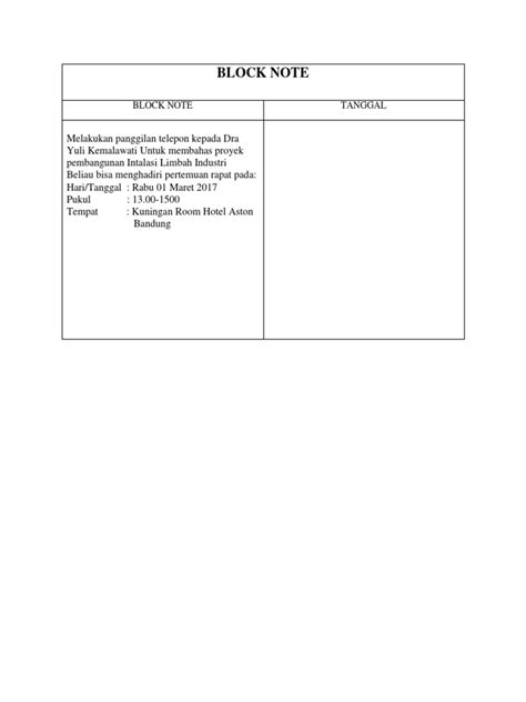 Block Note Pdf