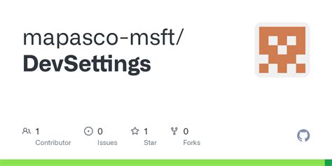 Github Mapasco Msftdevsettings