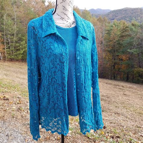 Softwear By Mark Singer Lace Jacket Gem