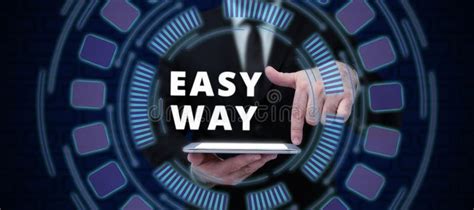 Text Sign Showing Easy Way Word Written On Making Hard Decision Between Two Less And More