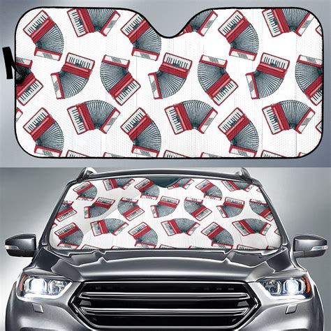 Accordion Pattern Print Design 03 Car Sun Shade Jorjune