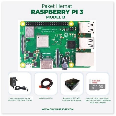 Jual Paket Hemat Raspberry Pi 3 Model B Siap Pakai Kota Bekasi