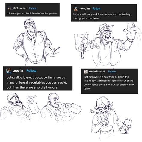 I Am Inside Your Walls Tf2 Mercs And Their Associates As Text Posts