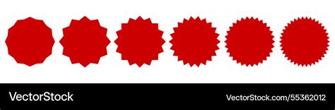 Red Stickers Set4 Royalty Free Vector Image Vectorstock