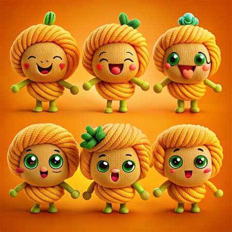 Adorable Cute Character Design Collection Premium Ai Generated Image