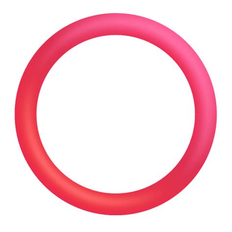 Hollow Red Circle 3d Icon Fluentui Emoji 3d Iconpack Microsoft