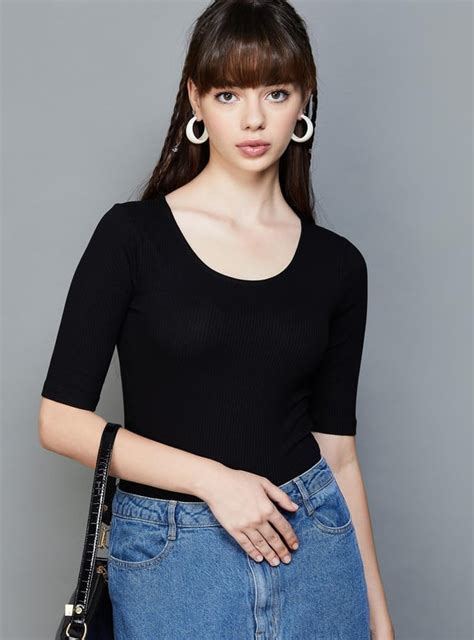 Buy Ginger Women Rib Knit Top From Ginger At Just Inr 499 0