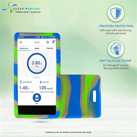 Sugar Medical Omnipod Dash Gel Skin Funda De Silicona Suave Diseñada Para Proteger El