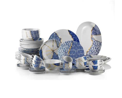Porcelain Zeugma Kintsugi Dinner Set 28pcs