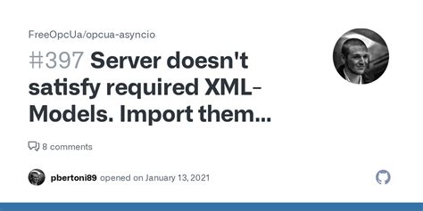 Server Doesn T Satisfy Required XML Models Import Them First Issue FreeOpcUa Opcua
