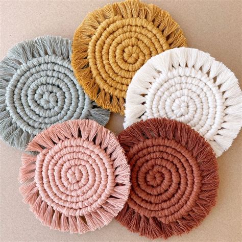 Macrame Coaster Etsy
