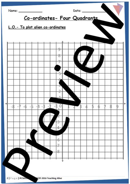 Age 10 11 Plot Alien Co Ordinates Teaching Resources