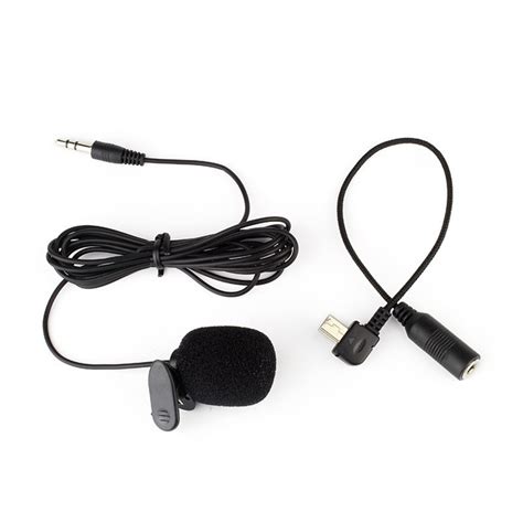 For Gopro Hero Plus Only Mm External Microphone Clip Mini Usb Cable Adapter Shopee
