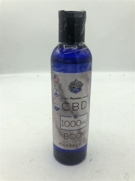 Sunstate Hemp Cbd 1000mg Body Massage Oil High Fashion Smokes And Prints