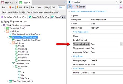 Work With Column Visibility