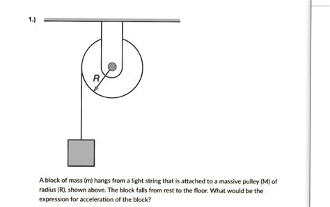 solved 1 r a block of mass m hangs from a light string that is
