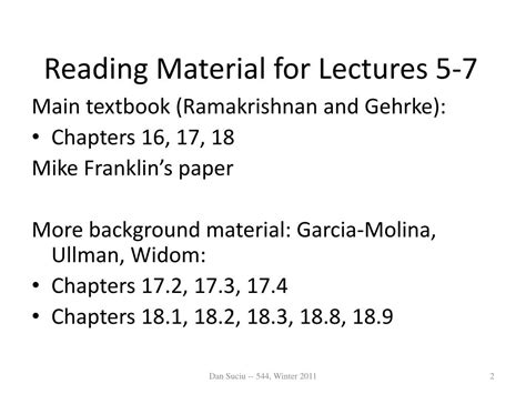 ppt cse544 transactions concurrency control powerpoint presentation