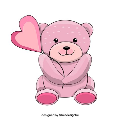 Cute Pink Teddy Bear Clipart Free Download
