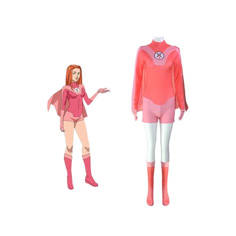 Atom Eve Xxxl Costume Invincible Cosplay Body Héros Cape Dessin