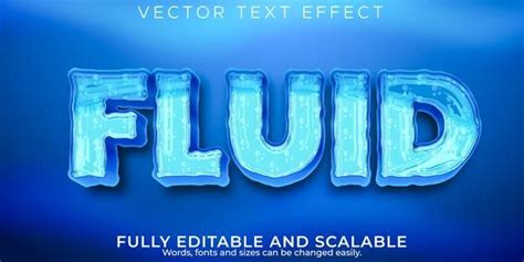 Free Vector Fluid Aqua Text Effect Editable Water And Ocean Text