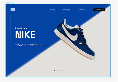 test 6 nike landing page figma