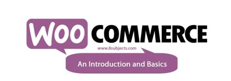 Woocommerce An Introduction And Basics 8 Subjects