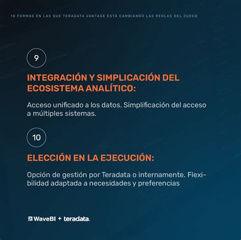 10 formas en que teradata vantage está cambiando las reglas del juego