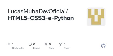 Github Lucasmuhadevoficial Html Css E Python