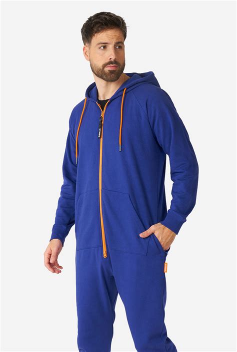 Navy Royale Blue Onesie Jumpsuit Loungewear Sleepwear Opposuits