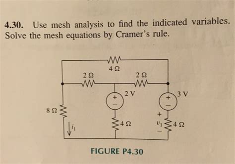 Solved Use Mesh Analysis To Find V1 And I1