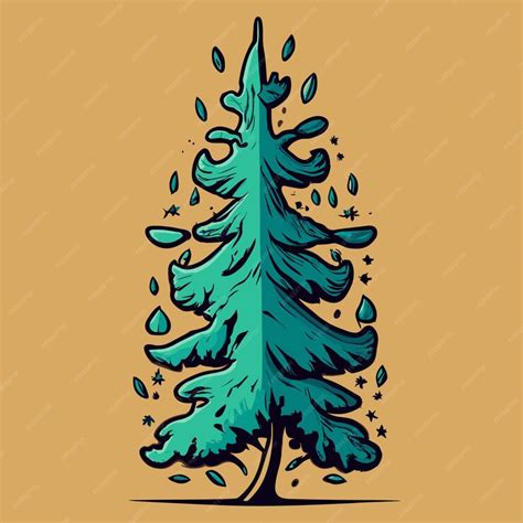 Premium Vector Tree Vector Art Landscape Illustration