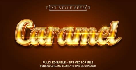 Premium Vector Caramel Text Style Effect Editable Graphic Text Template