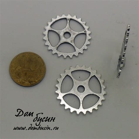 Коннектор №7 в стиле Стимпанк цвет серебро с чернением Купить в Интернет магазине цены