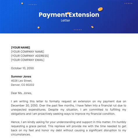 payment extension letter template edit online and download example